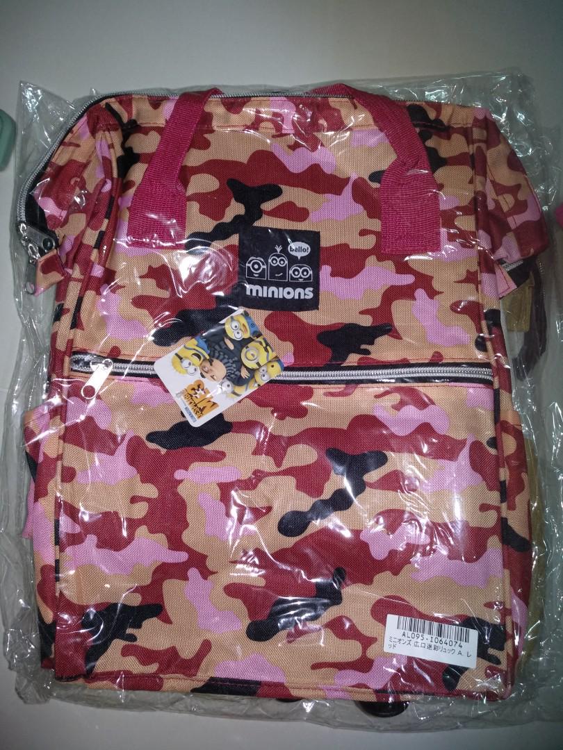 Various Disney Snoopy and Minion Wide Mouth Backpacks, Babies & Kids ...