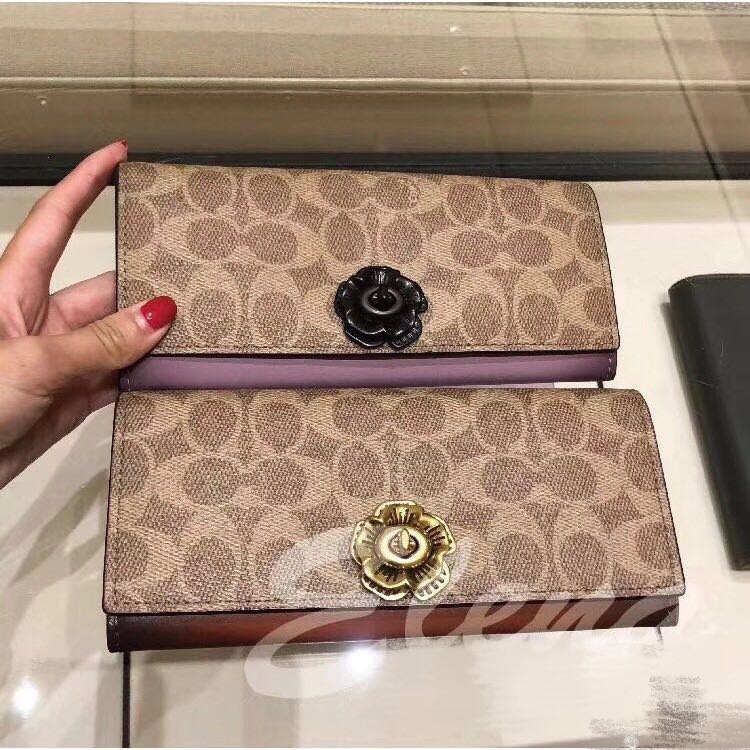 AUTHENTIC COACH WALLET SIGNATURE IN TEA ROSE, Luxury, Bags & Wallets on ...