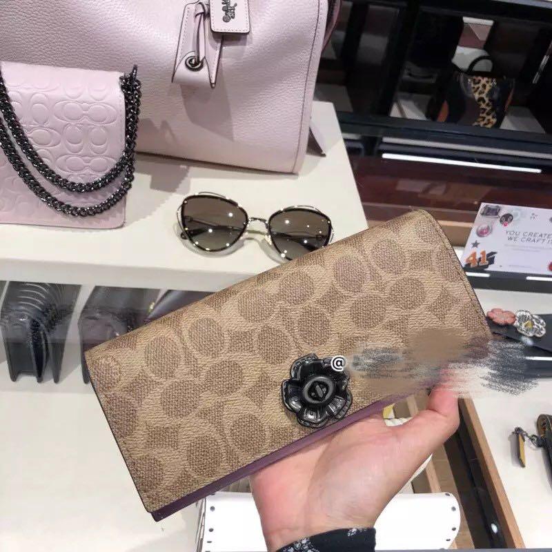 AUTHENTIC COACH WALLET SIGNATURE IN TEA ROSE, Luxury, Bags & Wallets on ...