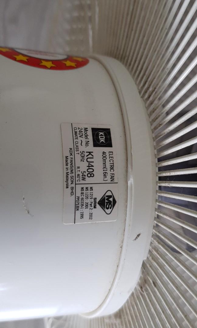KDK wall fan 18" KU408, Furniture & Home Living, Lighting & Fans, Fans ...