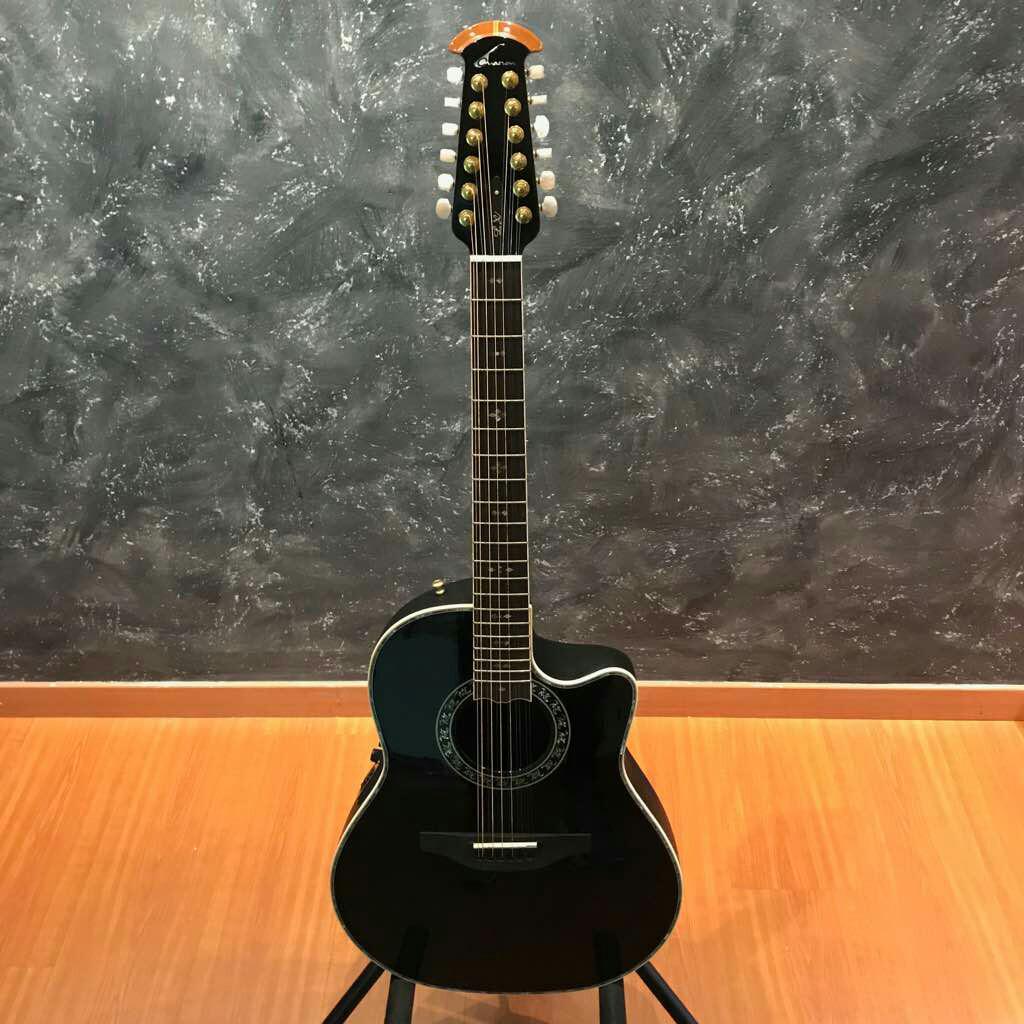 Ovation Custom Legend LX M/B/O Black 12 string, Hobbies & Toys, Music ...