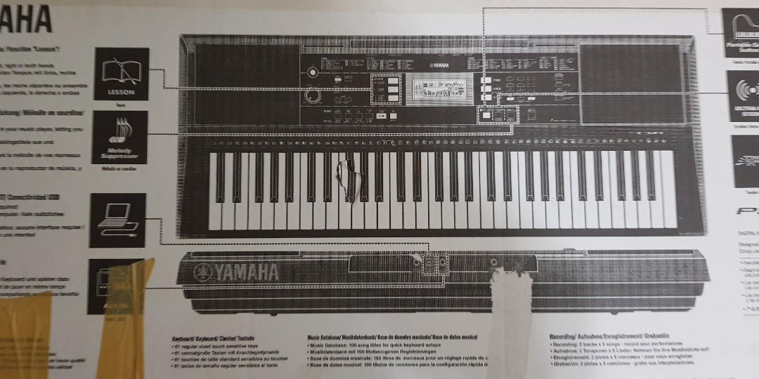 Yamaha PSR E343 keyboard + stand + notes stand, Hobbies & Toys, Music ...