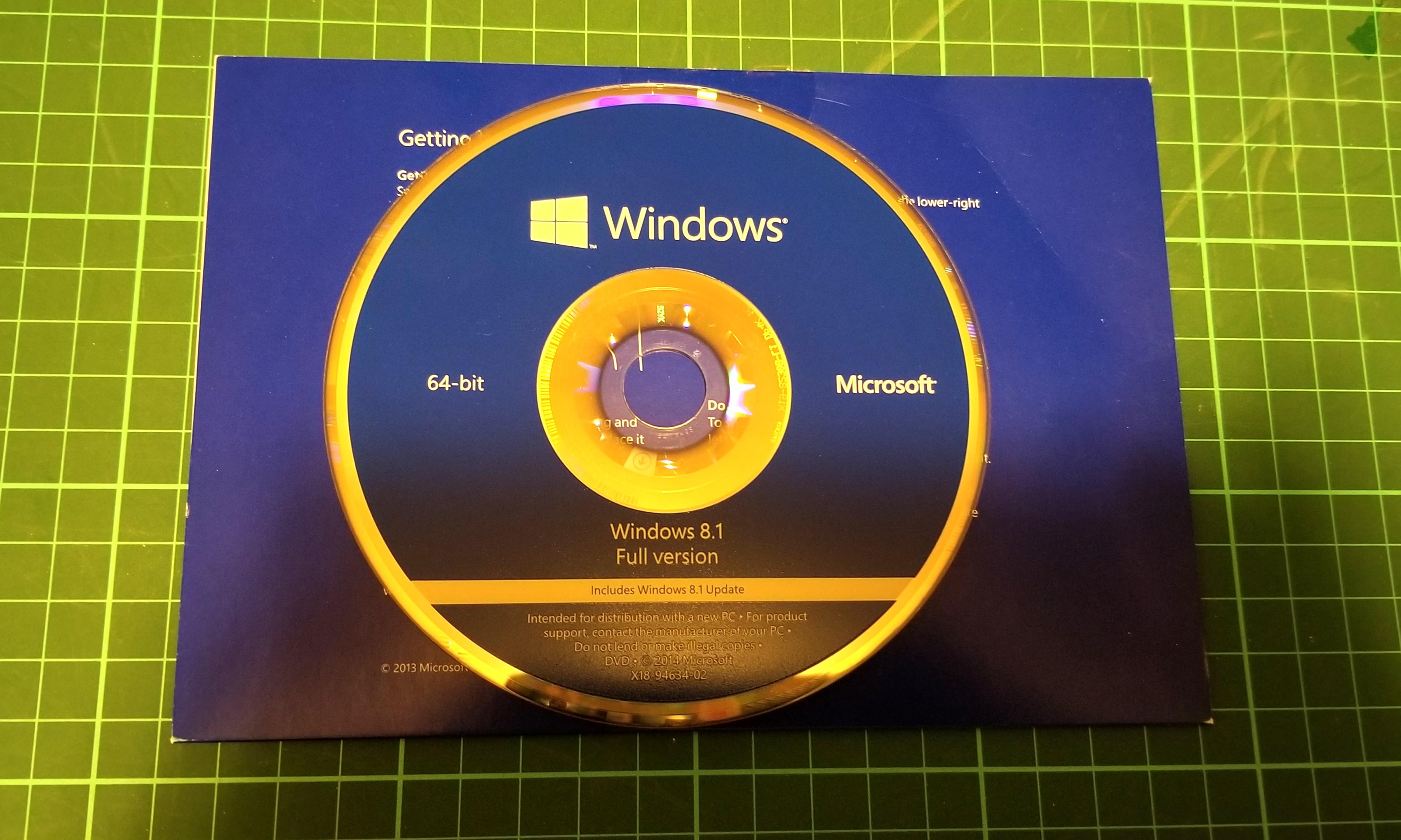 原廠 正版 Microsoft Windows 8.1 Full Version, 64 bit, Eng., 手提電話, 平板電腦, 平板 ...