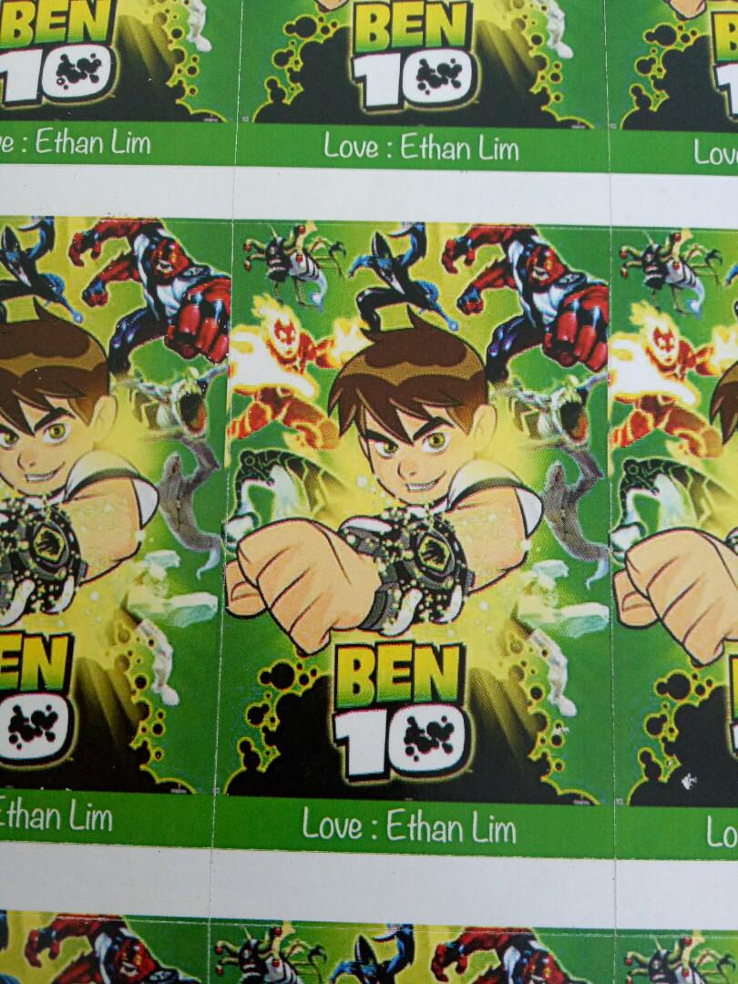 Ben 10 goodie bag stickers / sticker / party/ tag/, Hobbies & Toys ...