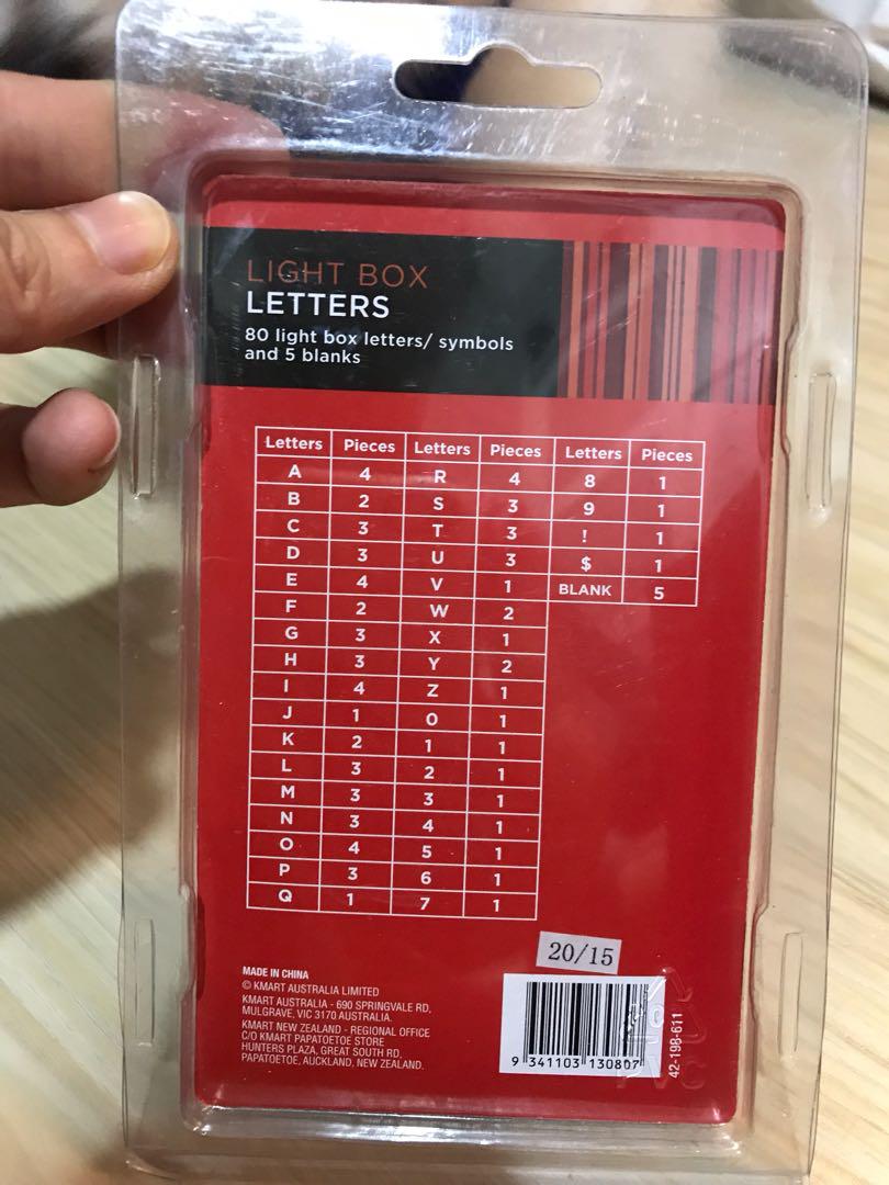 Light box letters, Hobbies & Toys, Stationary & Craft, Occasions ...