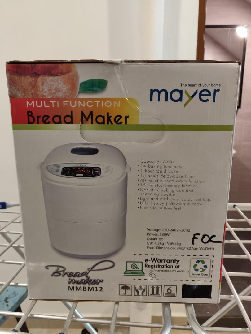BNIB Mayer Bread Maker, TV & Home Appliances, Kitchen Appliances, Ovens ...