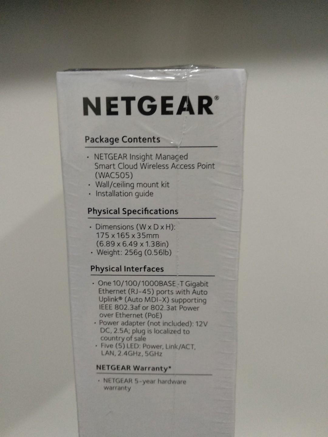 Netgear WAC505 Smart Cloud Wireless Access Point, TV & Home Appliances ...