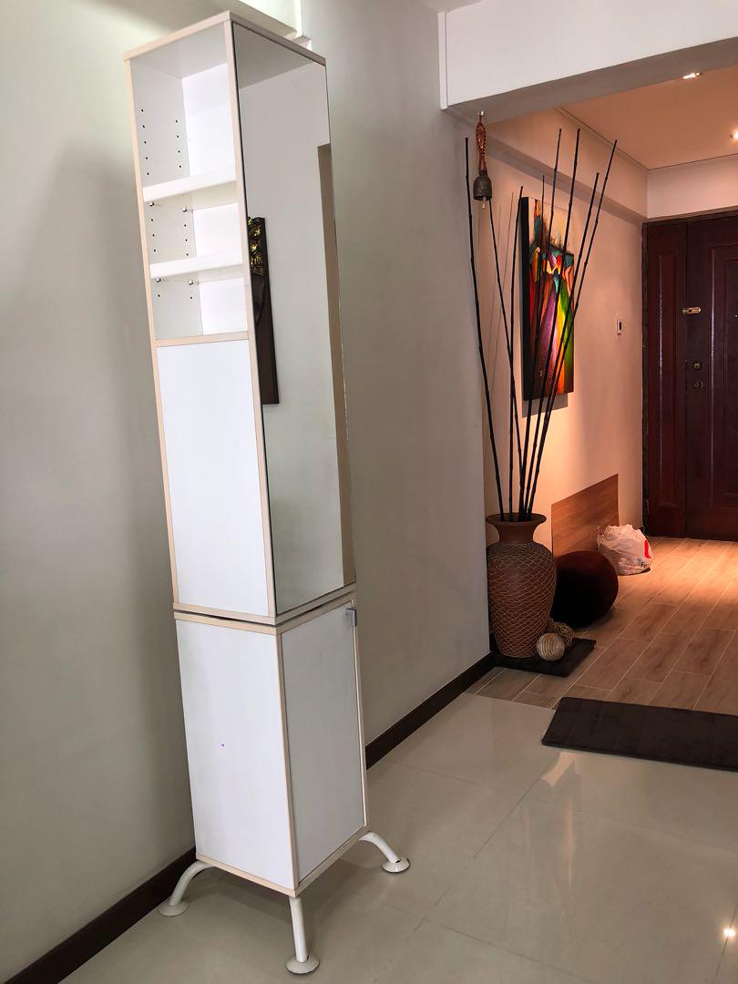 Revolving Dressing Mirror cabinet with storage, Furniture & Home Living ...
