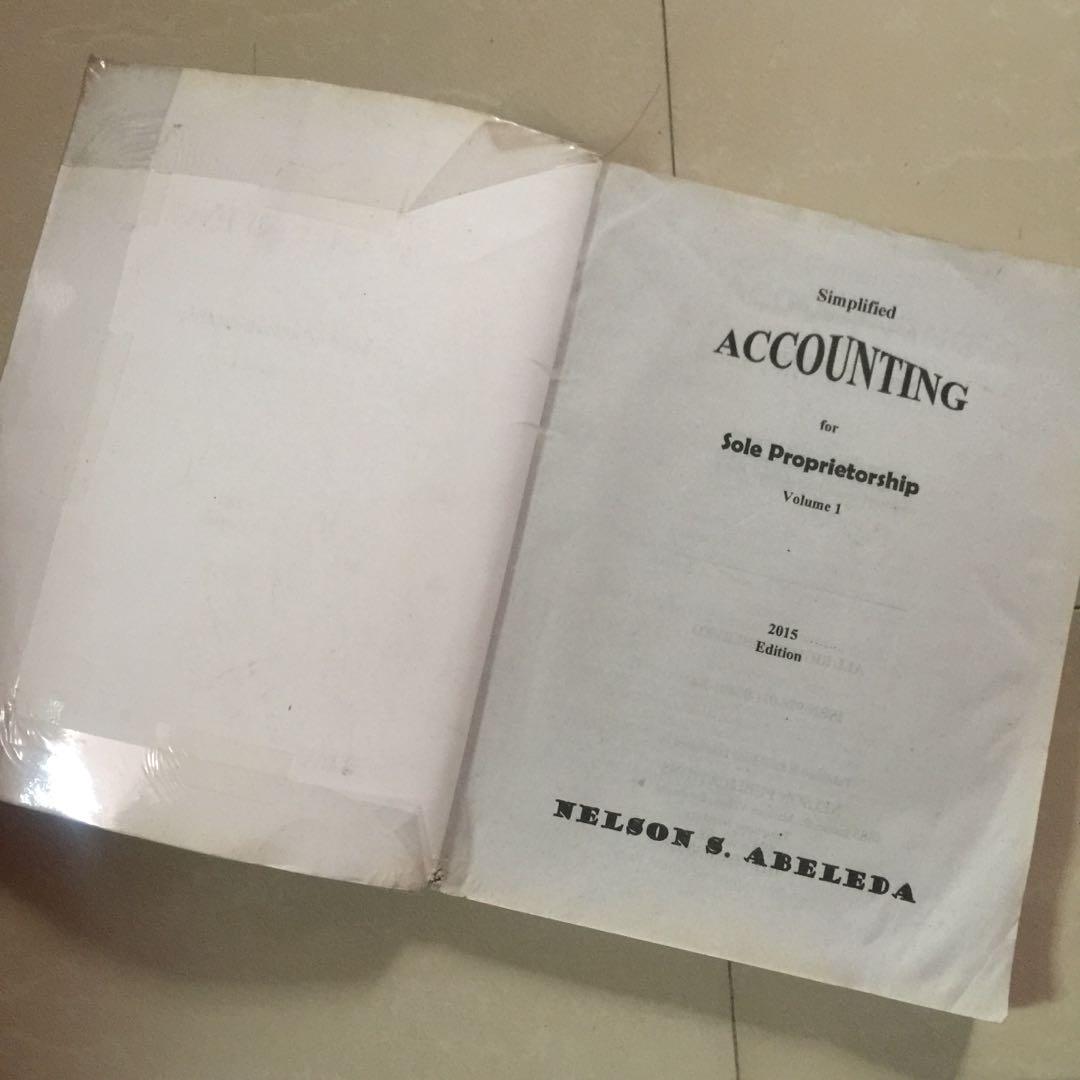 Simplified accounting for sole proprietorship, Hobbies & Toys, Books ...
