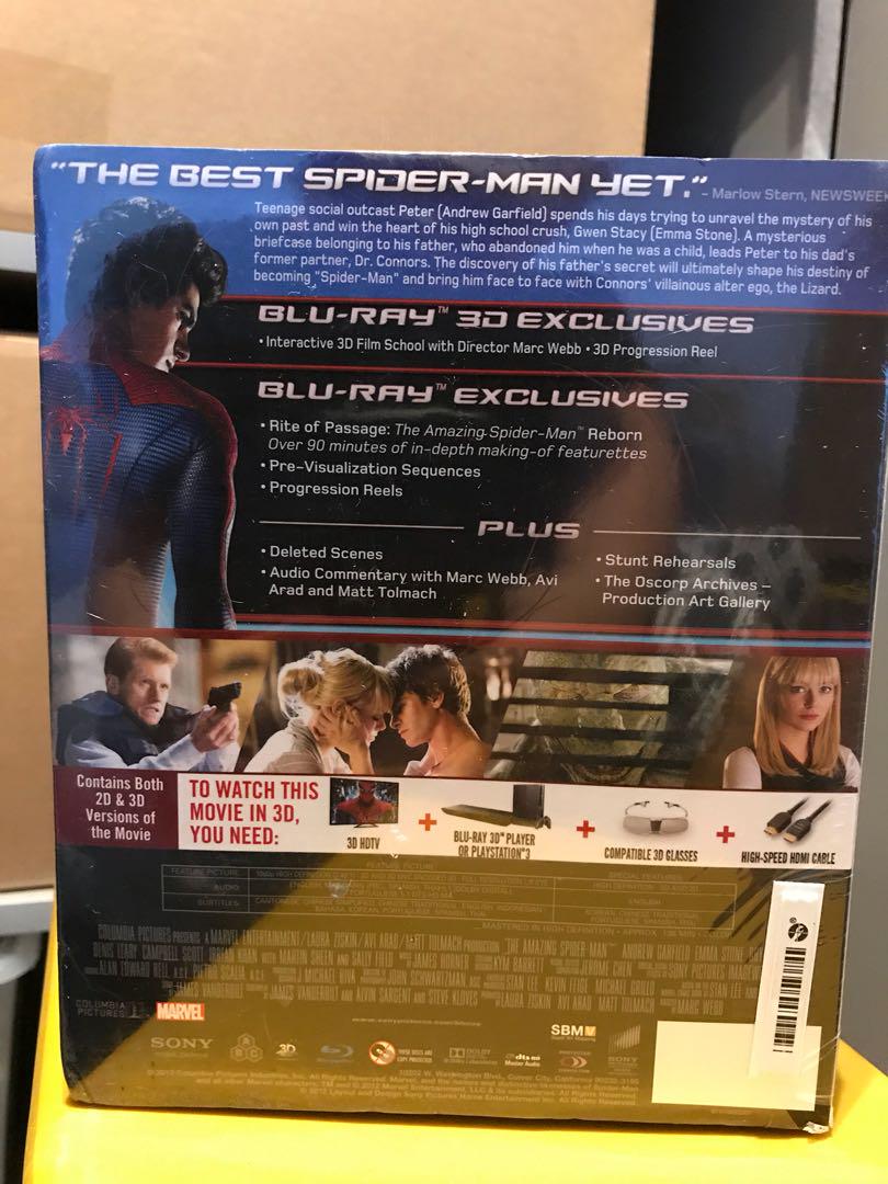 The Amazing Spider Man Blu Ray Gift Set, 興趣及遊戲, 收藏品及紀念品, 明星周邊 - Carousell