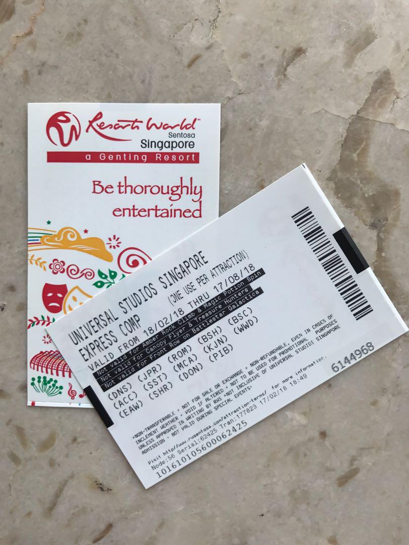 USS tickets with express pass, Tickets & Vouchers, Local Attractions ...