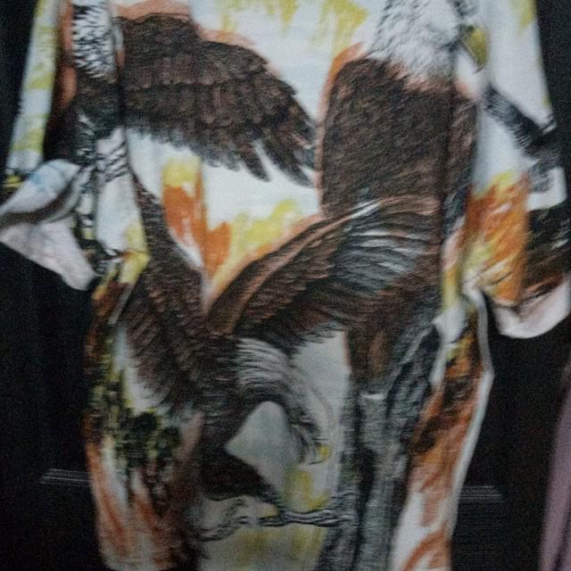 Vtg 70s Fullprint Eagle (Helang)Kain 100 lama Made Pakistan, Men's ...