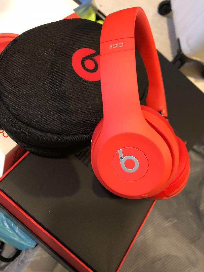 Beats Solo3 Wireless Red, Audio, Earphones on Carousell