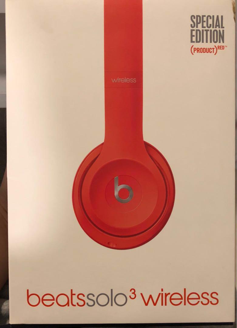 Beats Solo3 Wireless Red, Audio, Earphones on Carousell