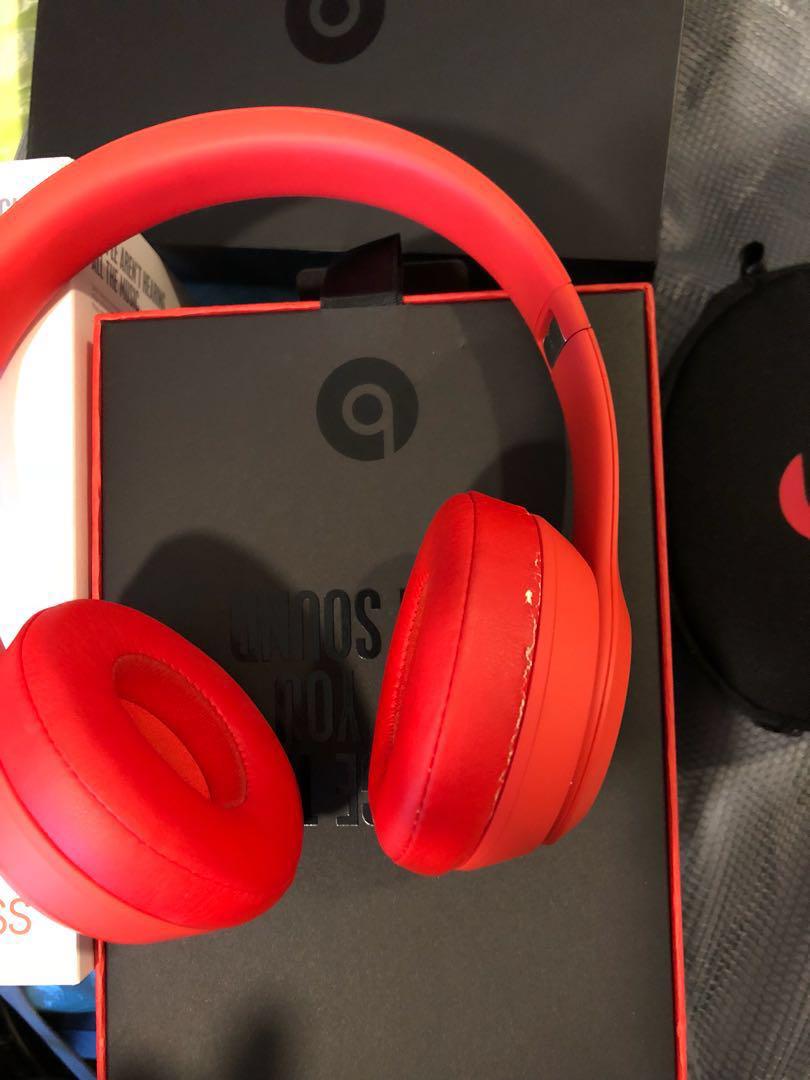 Beats Solo3 Wireless Red, Audio, Earphones on Carousell
