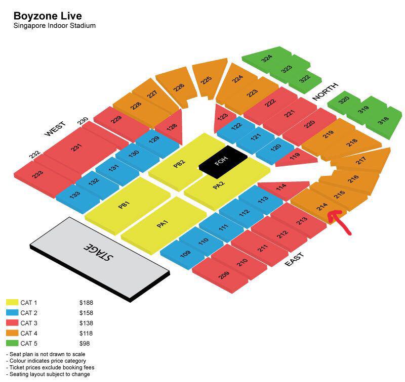 CAT 4 BOYZONE TICKETS x2, Tickets & Vouchers, Event Tickets on Carousell