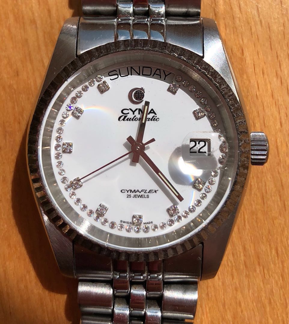 CYMA Automatic antique watch - unisex , 名牌, 手錶 - Carousell