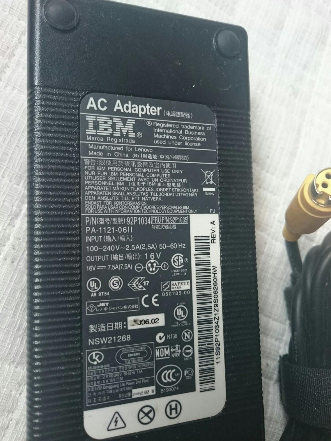 IBM power adapter original, Computers & Tech, Parts & Accessories ...