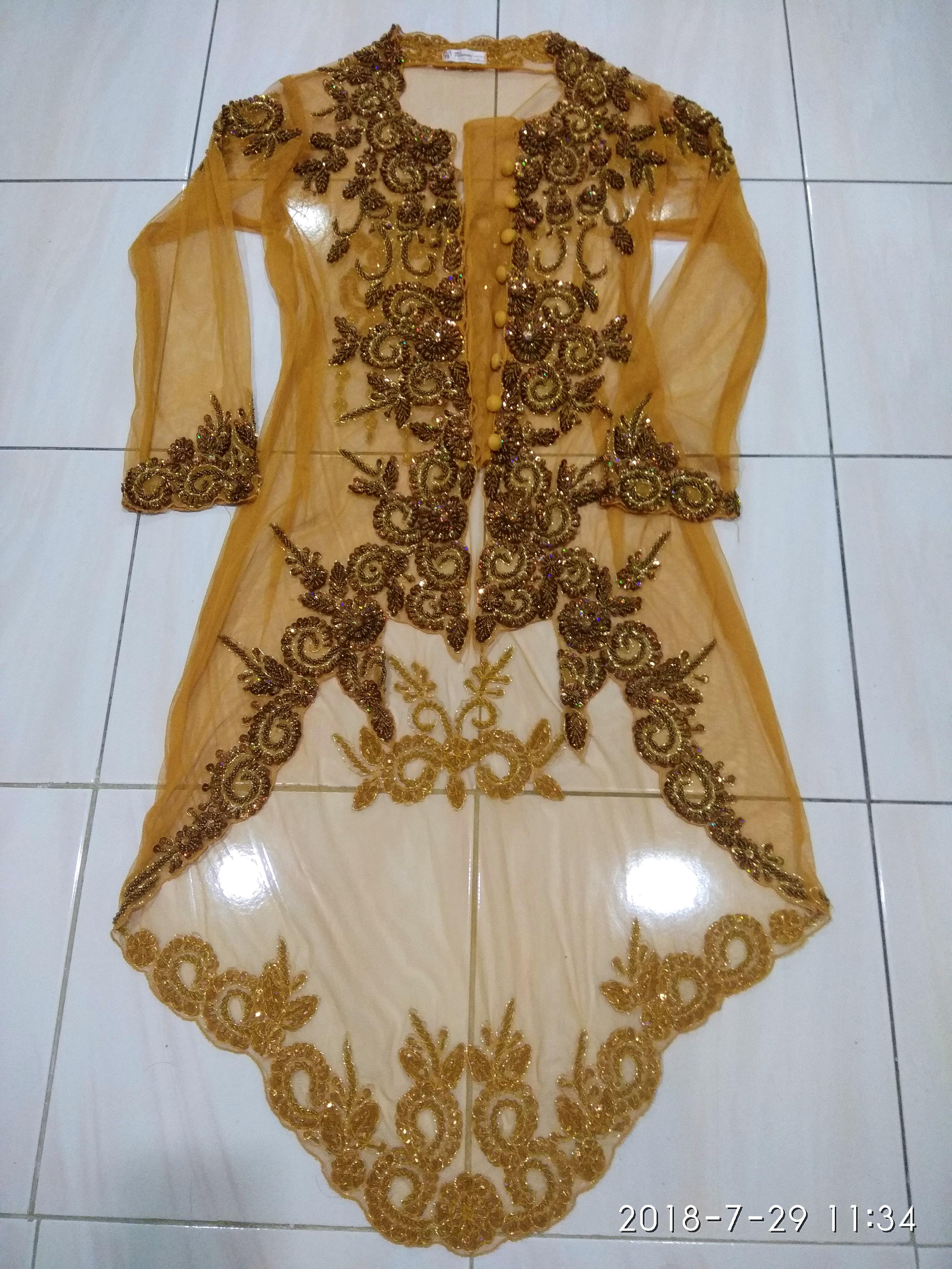 Kebaya gold full labuci, Women's Fashion, Coats, Jackets and Outerwear ...