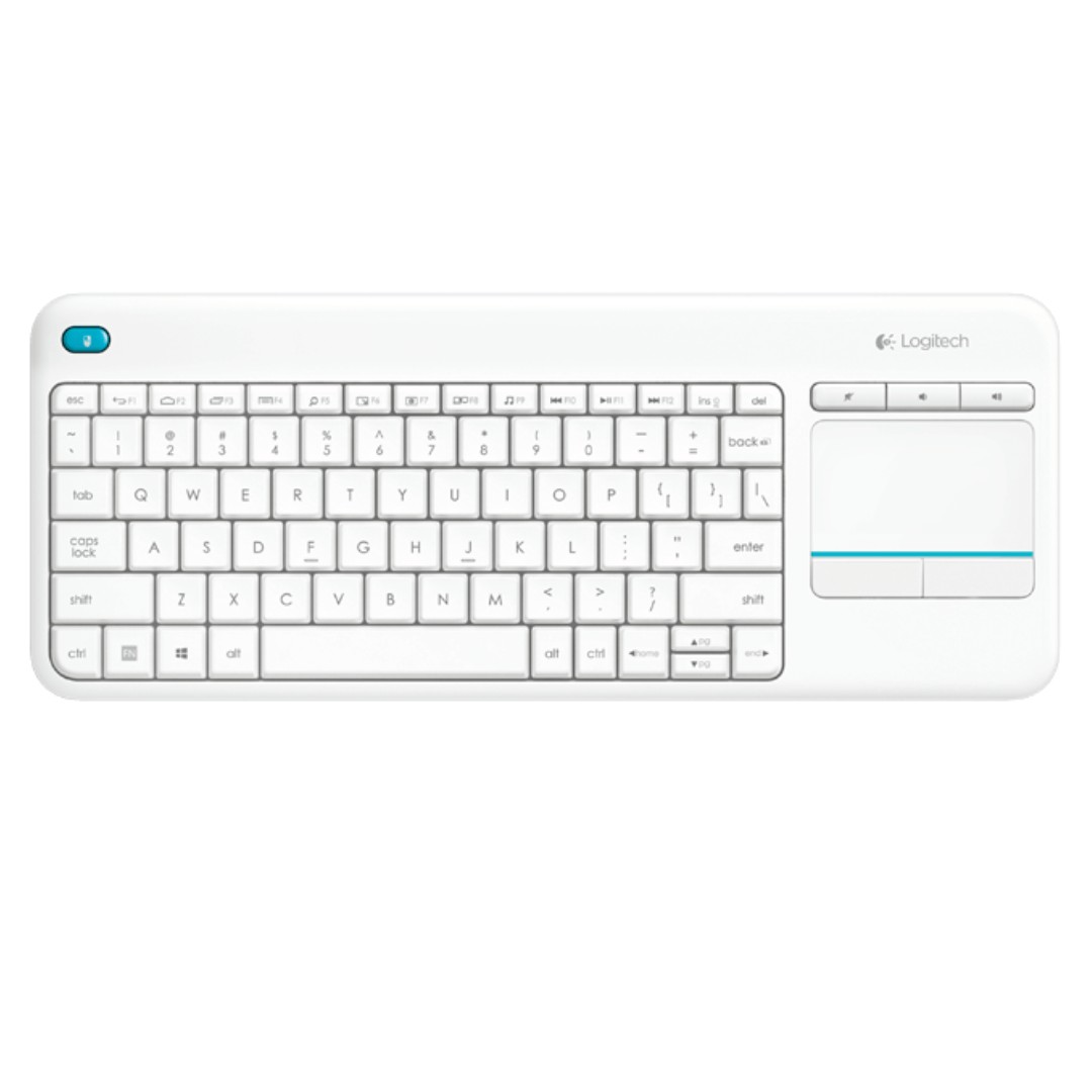 LOGITECH K400 PLUS (White) WIRELESS TOUCH KEYBOARD HTPC keyboard for PC ...