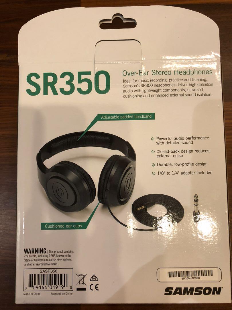 Samson SR350 Over-Ear Stereo Headphones, Audio, Headphones & Headsets ...