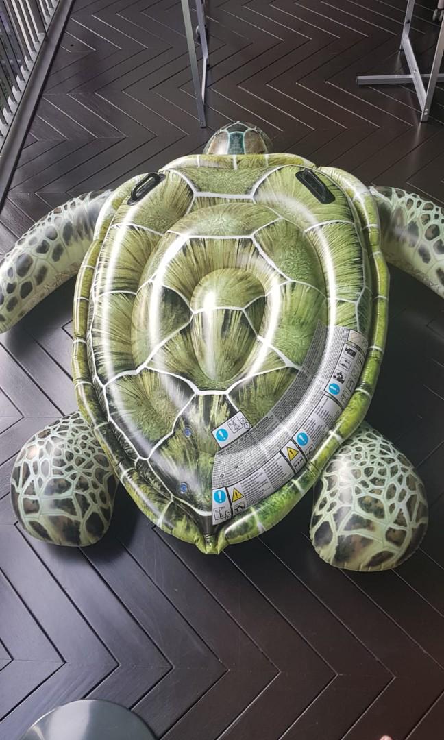 Sea Turtle Ride-on Inflatable Kids Swimming Pool Float Raft, Babies ...