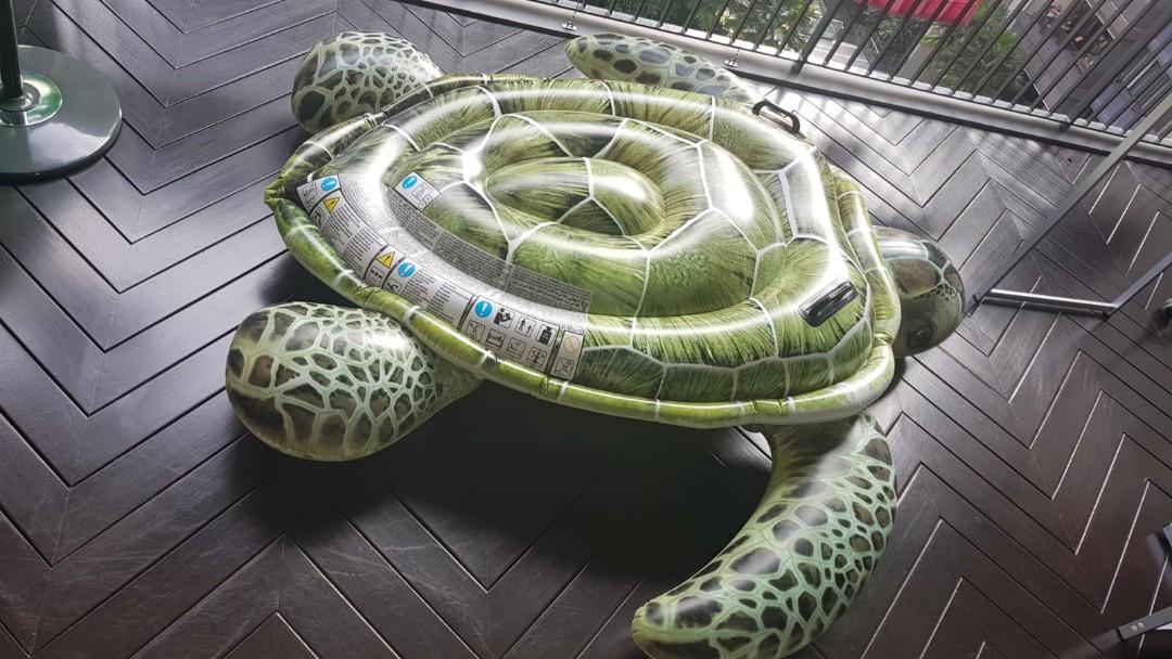 Sea Turtle Ride-on Inflatable Kids Swimming Pool Float Raft, Babies ...