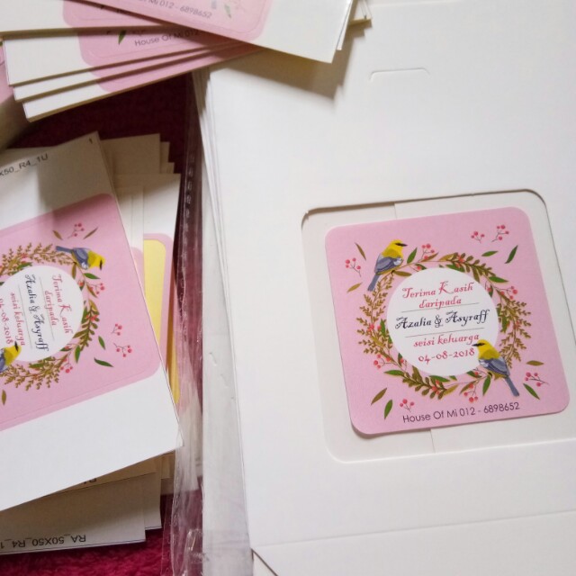 Sticker + Doorgift box, Hobbies & Toys, Stationery & Craft, Handmade ...