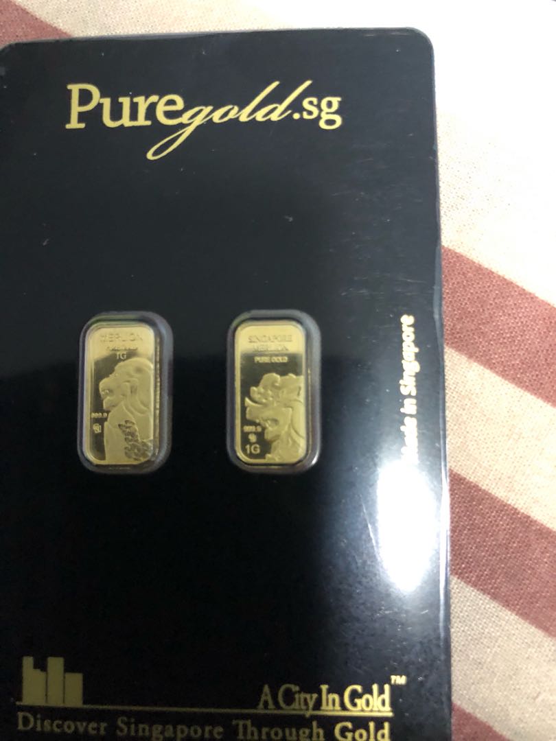Two gold bar, Women's Fashion, Jewelry & Organisers, Precious Stones on ...