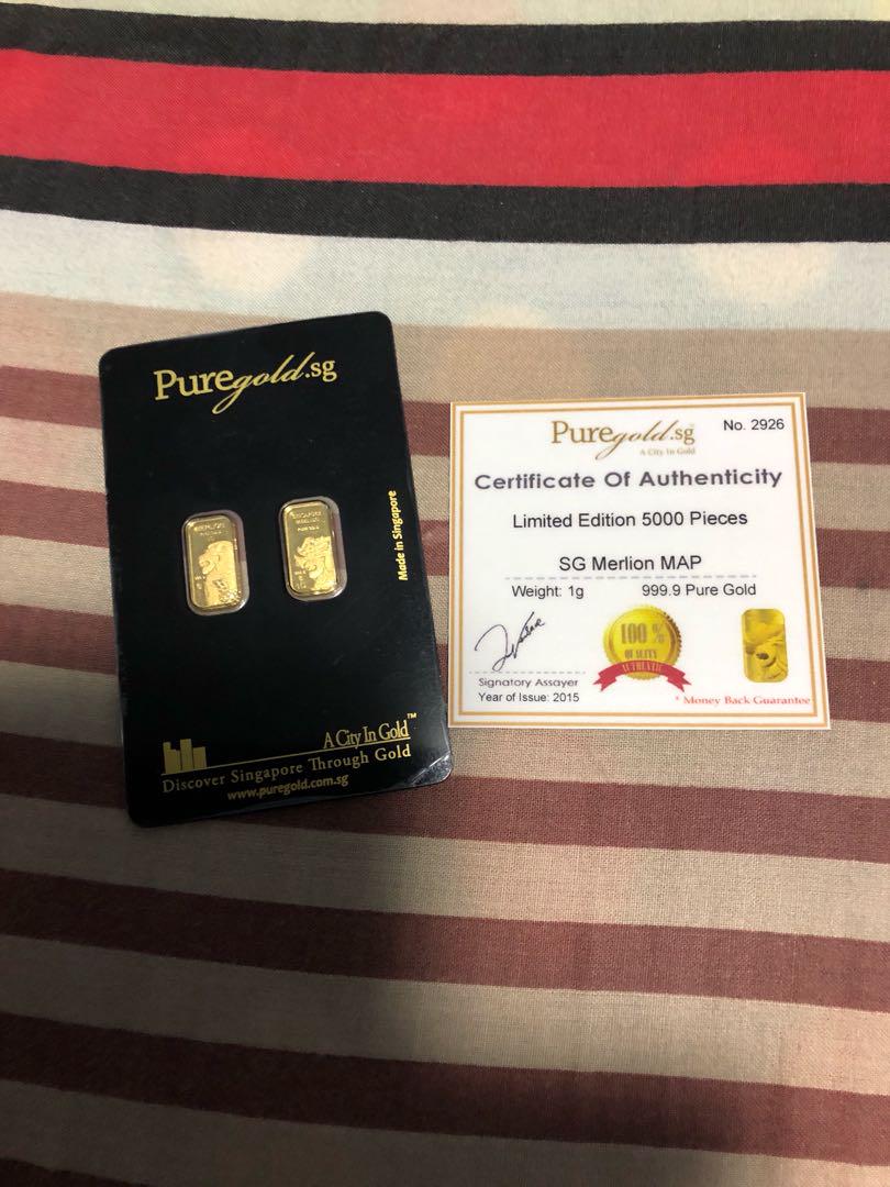 Two gold bar, Women's Fashion, Jewelry & Organisers, Precious Stones on ...