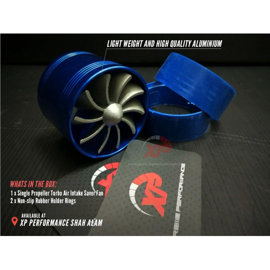 Universal TURBO F1-Z Air Intake Gas Fuel Saver SINGLE Fan Turbine ...