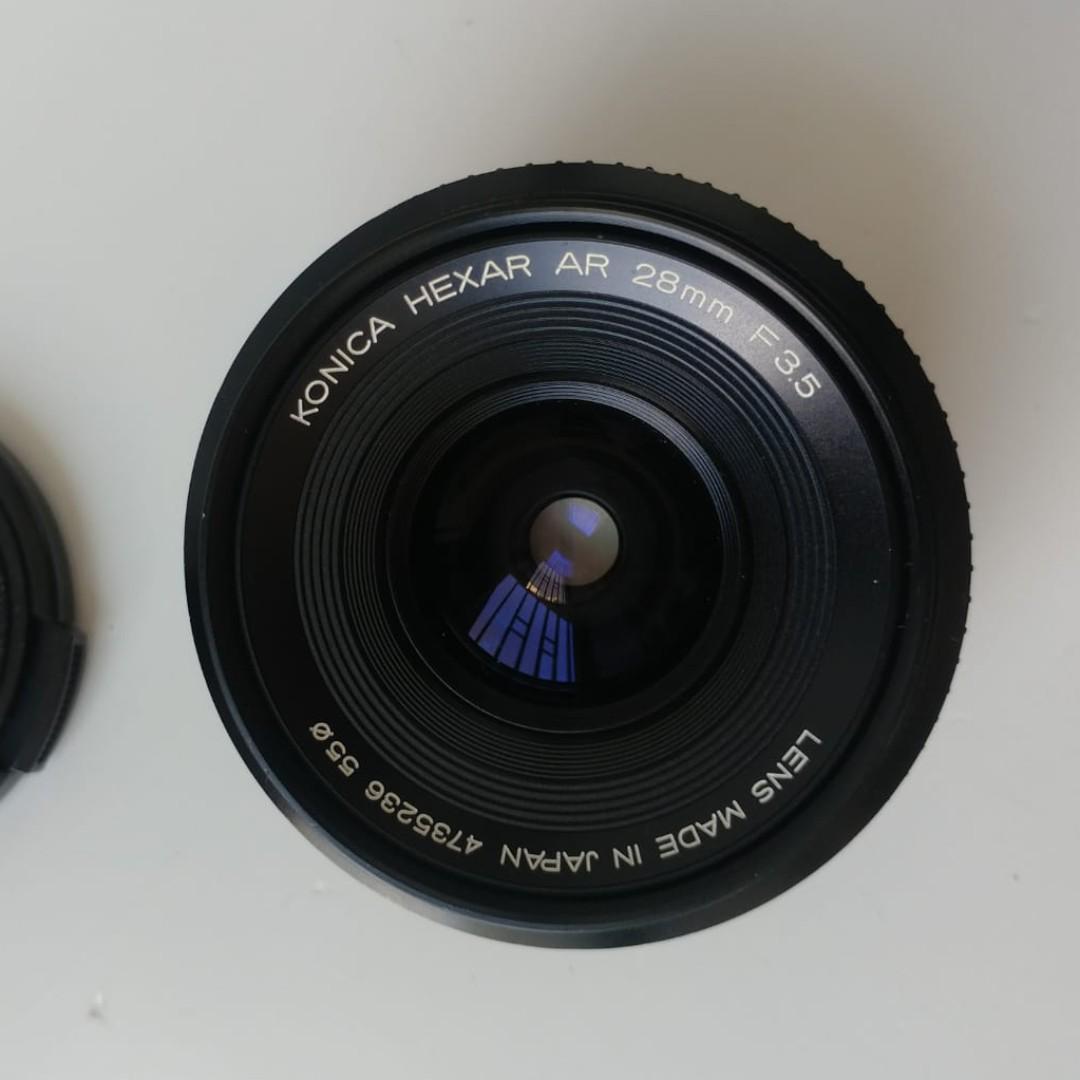 Konica Hexar AR 28mm F3.5 Konica mount, 攝影器材, 鏡頭及裝備 - Carousell