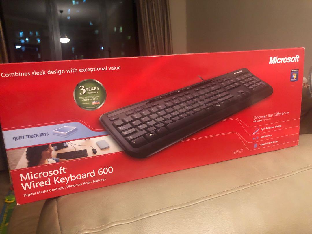 Microsoft Wired Keyboard 600, Computers & Tech, Parts & Accessories ...