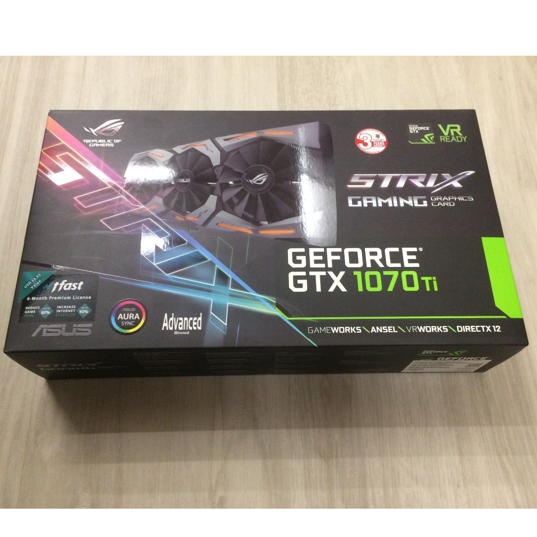 ROG Strix GTX 1070 Ti, Computers & Tech, Parts & Accessories, Computer ...