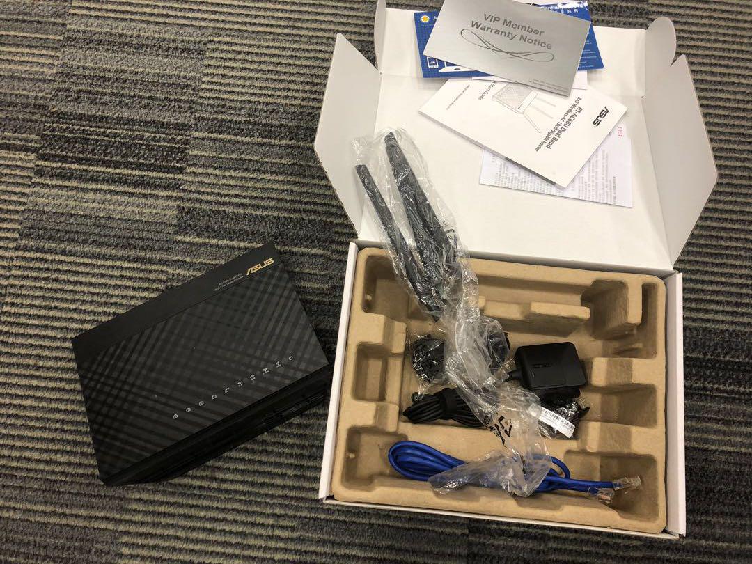Asus 華碩 RT-AC68U Wi-Fi router 路由器, 電腦＆科技, 電腦周邊及配件, Wifi及上網相關產品 - Carousell
