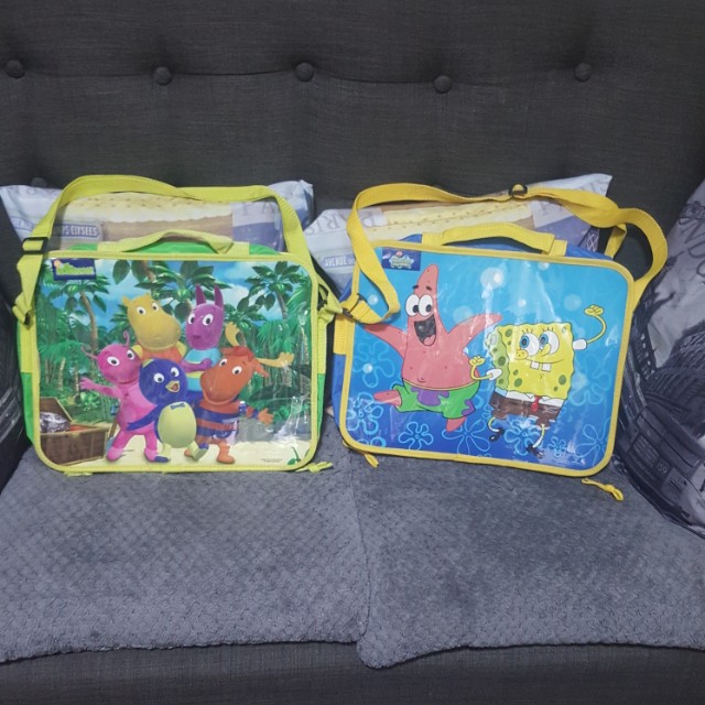 The Backyardigans & Spongebob squarepants 2in1 whiteboard bag, Babies ...
