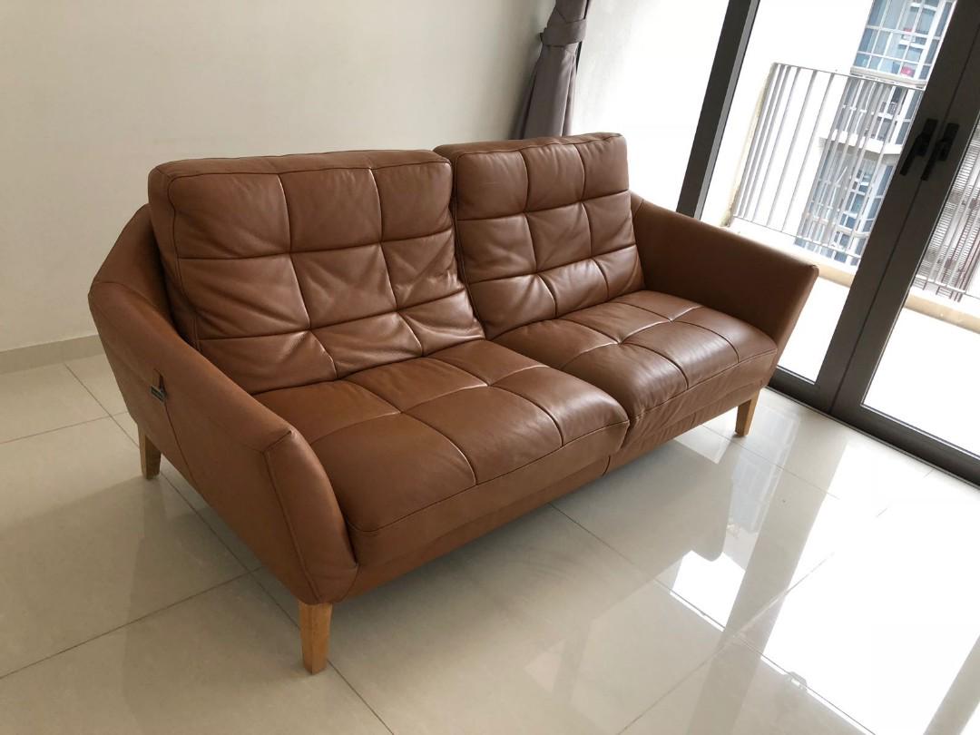 Carlo Hofmann Leather Sofa, Furniture & Home Living, Furniture, Sofas ...