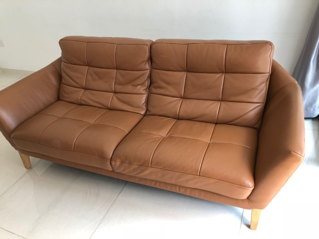Carlo Hofmann Leather Sofa, Furniture & Home Living, Furniture, Sofas ...