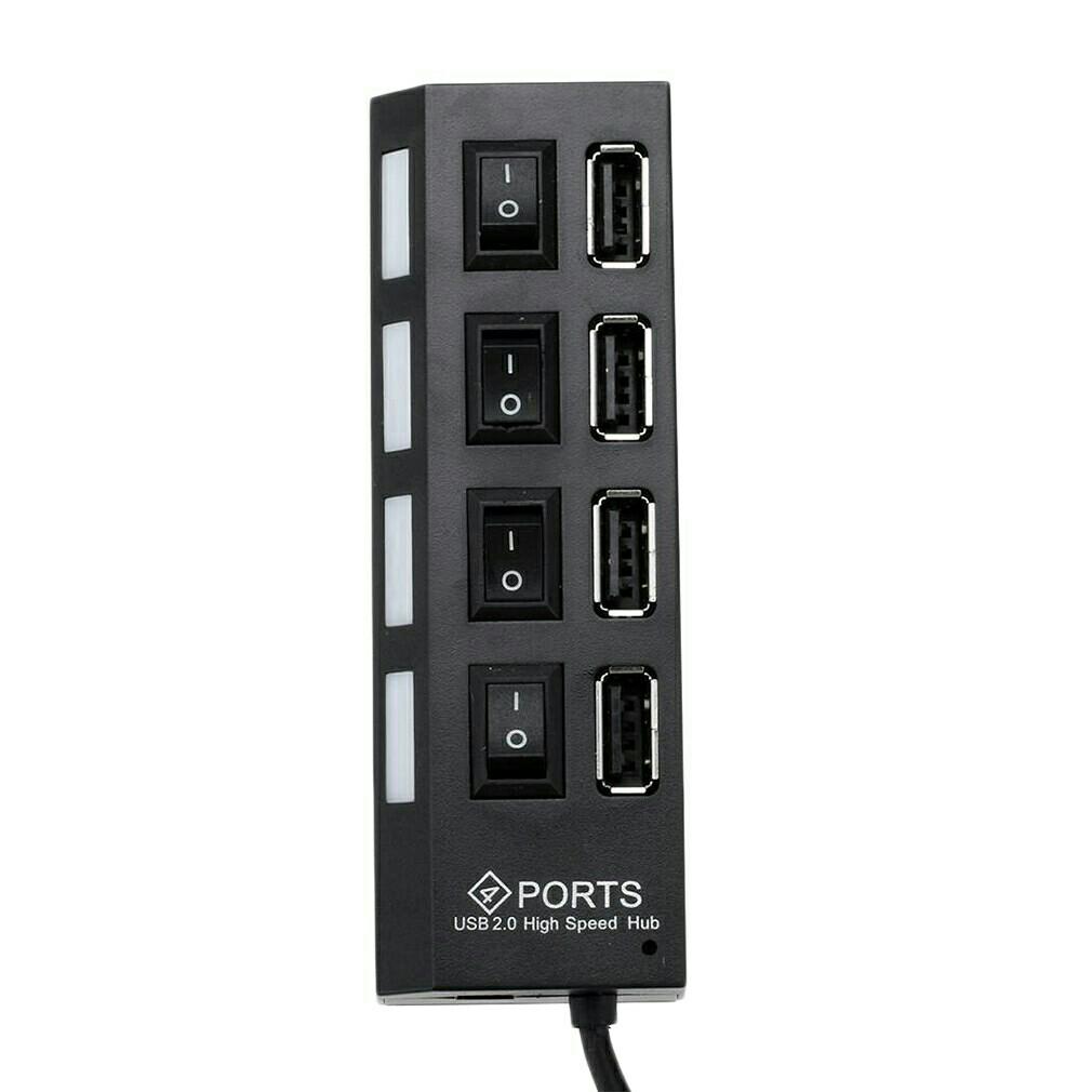 High Speed 4 Port USB 2.0 External Multi Expansion Hub with ON / OFF ...