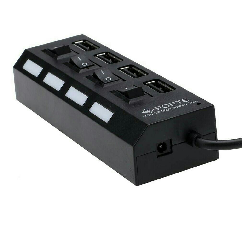 High Speed 4 Port USB 2.0 External Multi Expansion Hub with ON / OFF ...