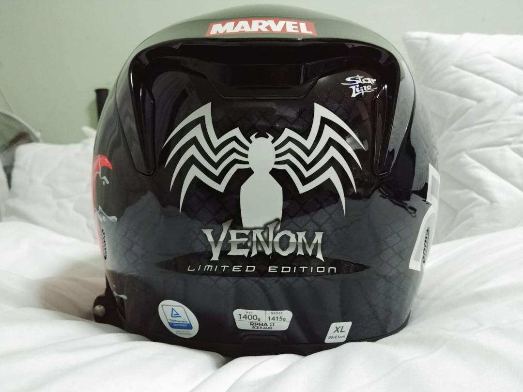 HJC RPHA 11 MARVEL's Venom Helmet, Motorcycles, Motorcycle Apparel on ...