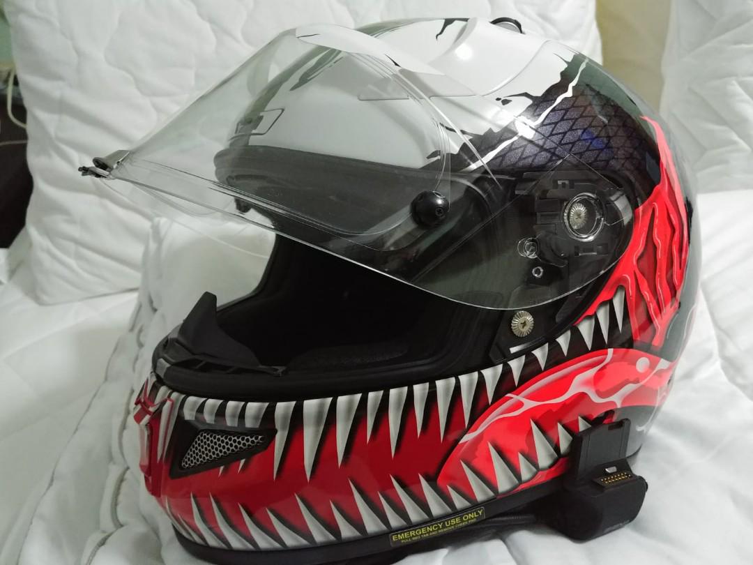 HJC RPHA 11 MARVEL's Venom Helmet, Motorcycles, Motorcycle Apparel on ...