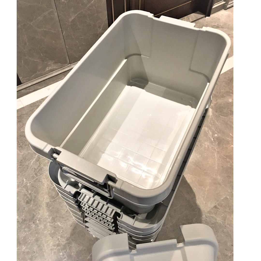 Muji 無印良品 (5件) PP密封儲物箱-大 (5 pieces) PP Sturdy Storage Boxes, 傢俬＆家居, 其他 ...