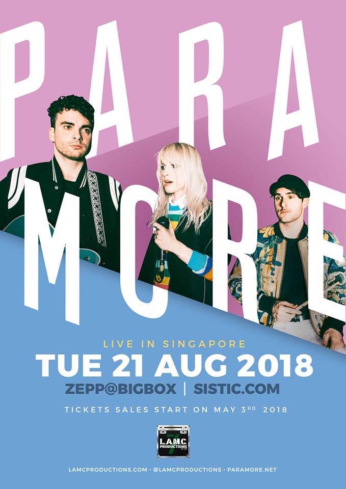 Paramore concert ticket, Tickets & Vouchers, Event Tickets on Carousell