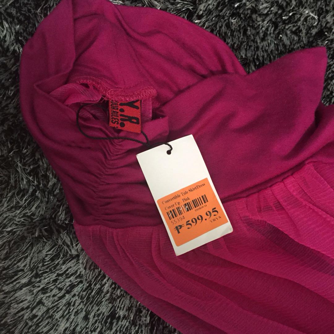 Pink sheer cover up, Women's Fashion, Swimwear, Rash guard on Carousell