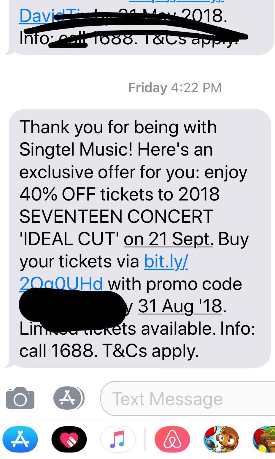 Seventeen Concert ticket Promocode, Hobbies & Toys, Memorabilia ...
