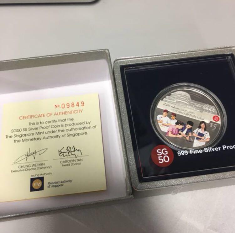 SG50 $5 Silver Proof Coin (Limited Edition), Hobbies & Toys ...