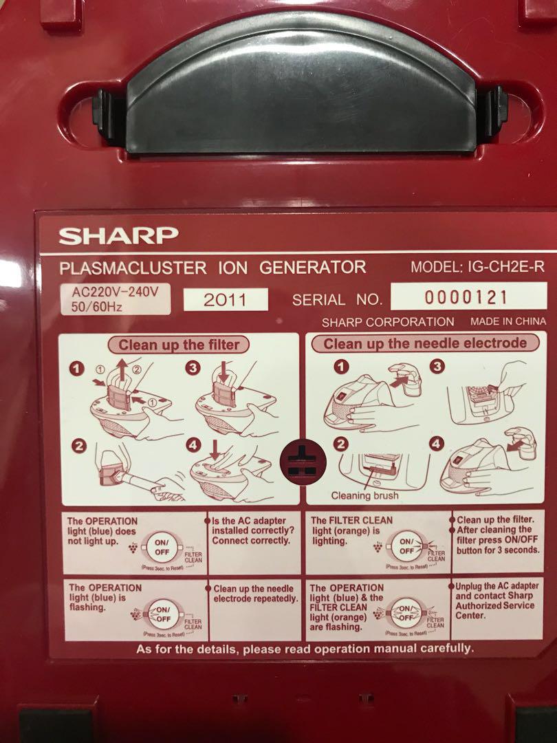 SHARP Helmet Ioniser, TV & Home Appliances, Air Purifiers ...