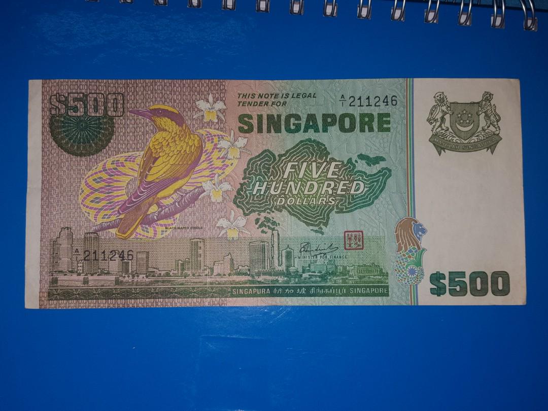 Singapore Note sgd500 bird series, Hobbies & Toys, Memorabilia ...