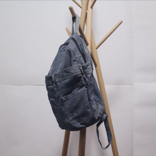 Vintage Denim Backpack, Women's Fashion, Bags & Wallets, Backpacks on ...